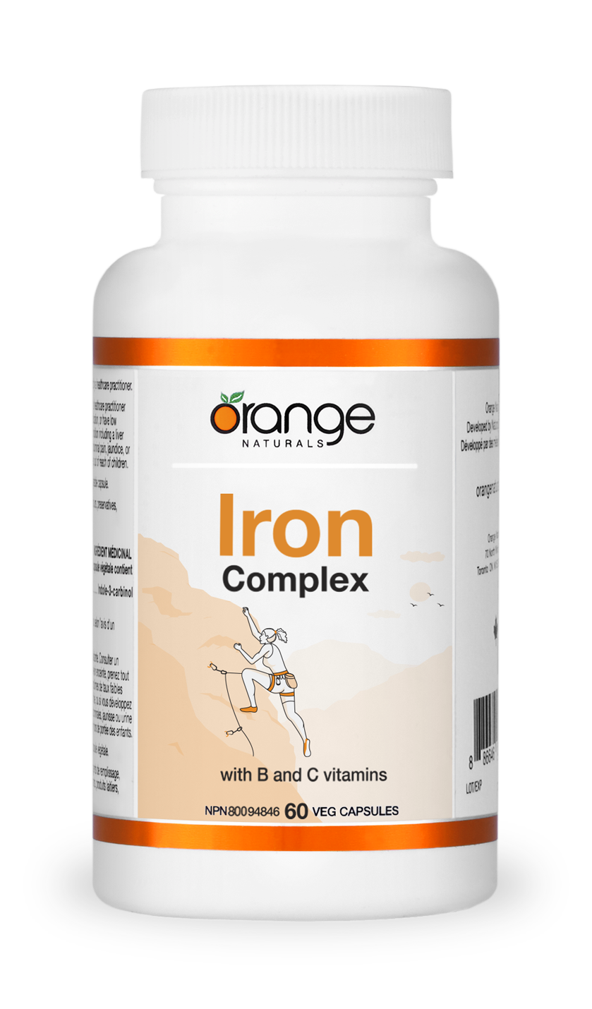 Iron Complex Capsules , For Anemia Prevention - Orange Naturals