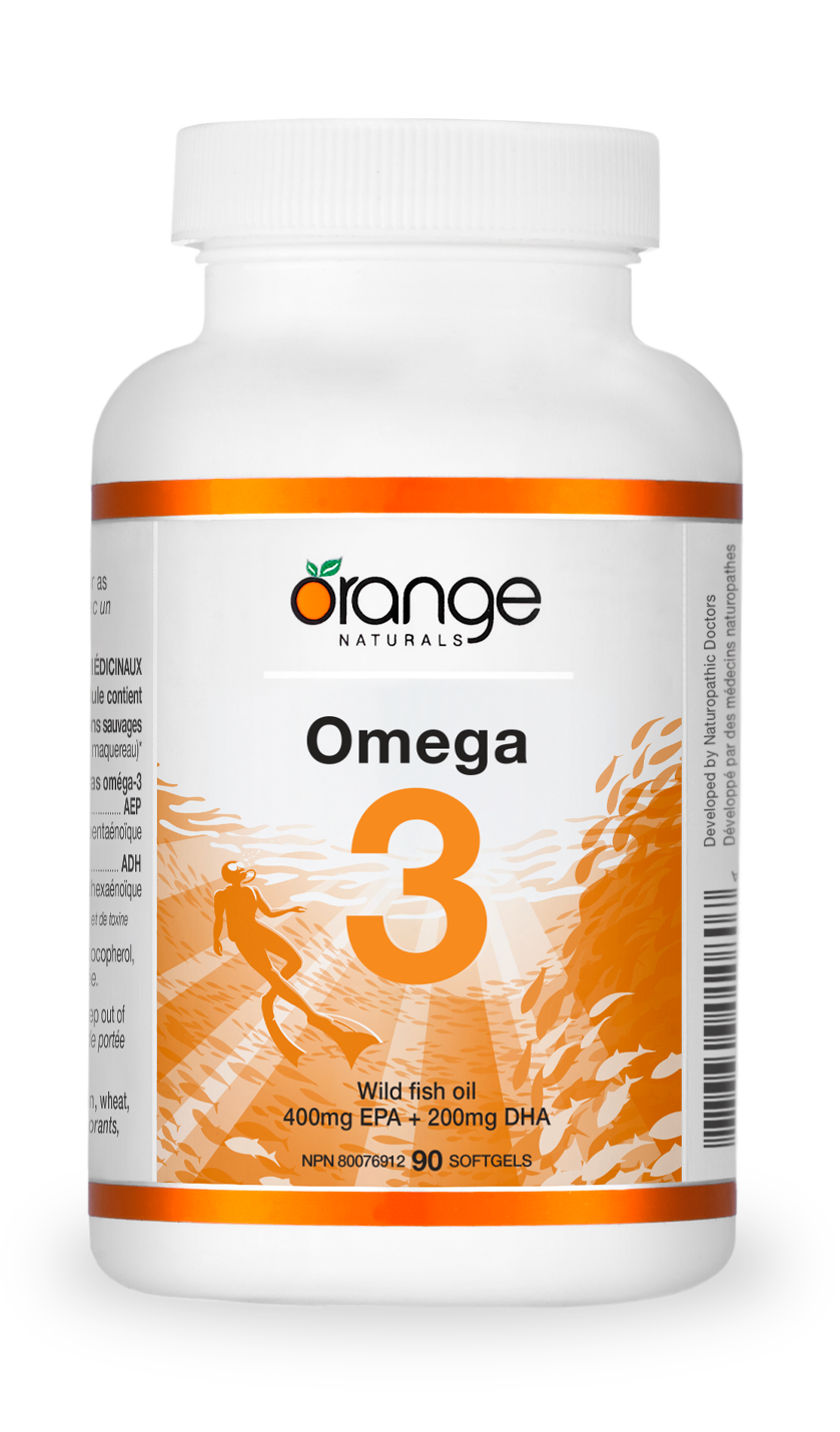 Omega-3 Fish Oil Softgel , Nutrition for the Heart & Mind - Orange Naturals